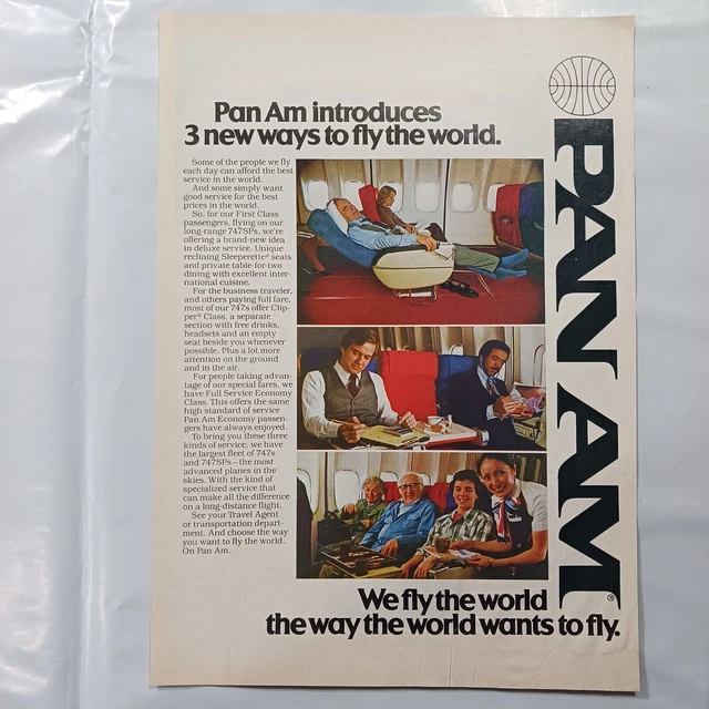 1979 VINTAGE PAN Am Airlines Print Ad $16.99 - PicClick