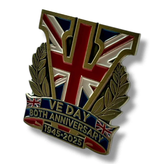 THE VE DAY 80th Anniversary Pin Badge - World War 2 Memorabilia WW2 £6. ...