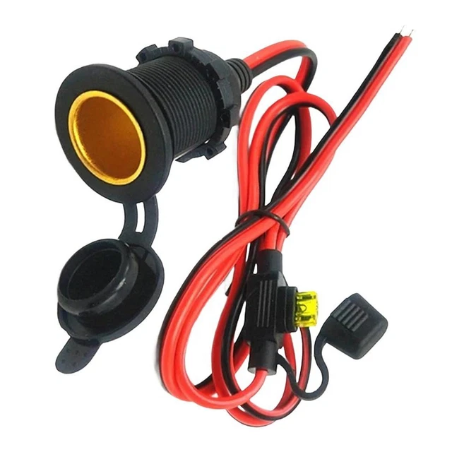 12V 24V CAR Electric Socket with 20A Fuse Female Extension Cord for ...