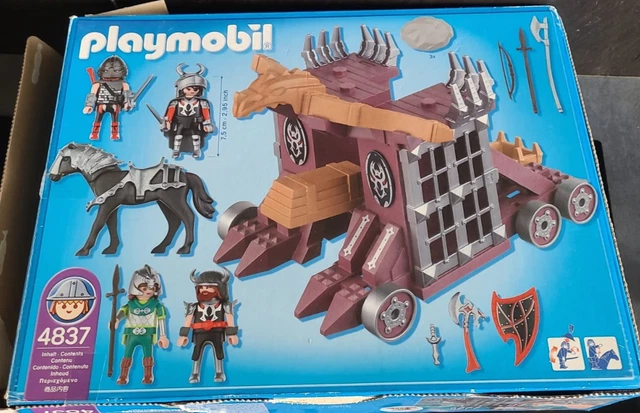 PLAYMOBIL RITTER KATAPULT Schleuder Gefangenzelle Knights 4837 in OVP ...