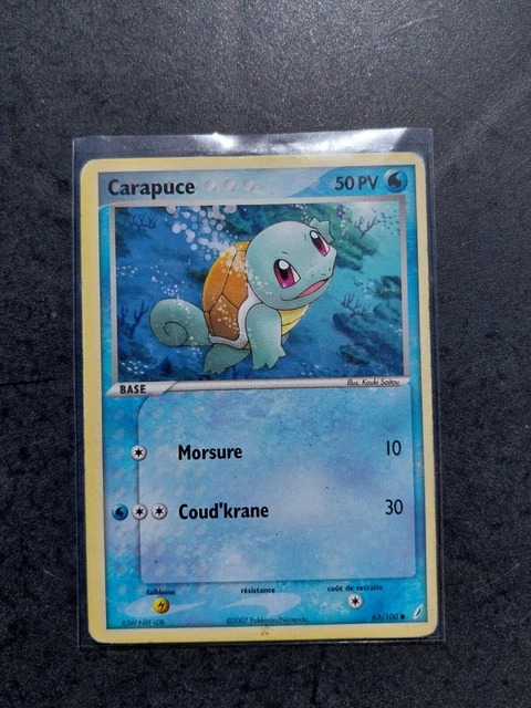 CARTE POKÉMON - Carapuce - 63/100 - Gardien De Cristal - FR - EUR 2,00 - PicClick FR