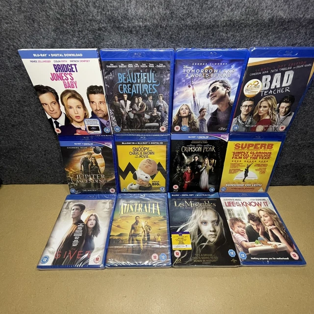 BRAND NEW SEALED Blu Ray Bundle X12 Including Les Miserables, Snoopy ...