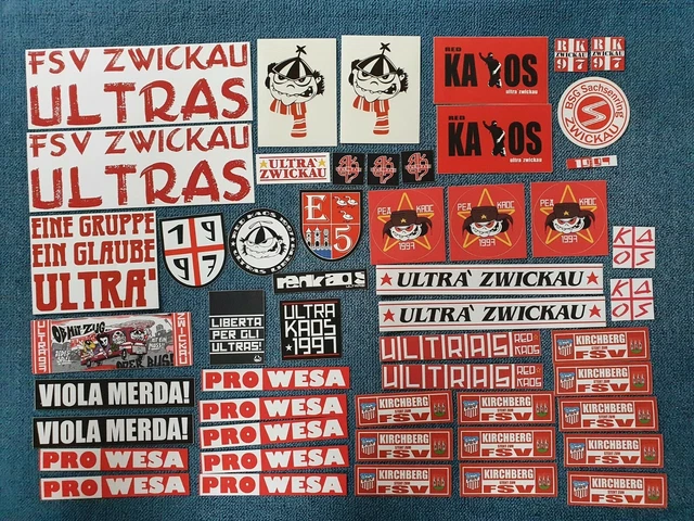 FSV ZWICKAU AUFKLEBER Mix, Ultras, 51 Stück EUR 15,00 - PicClick DE