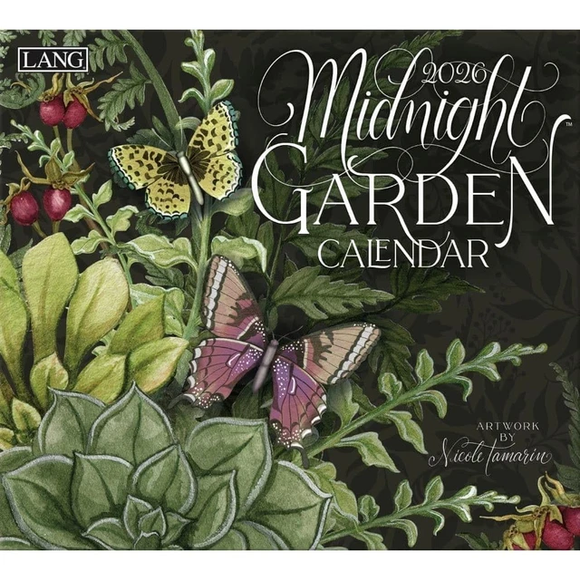 LARGE MIDNIGHT GARDEN 2026 Calendar - Stunning Floral Design for Home ...