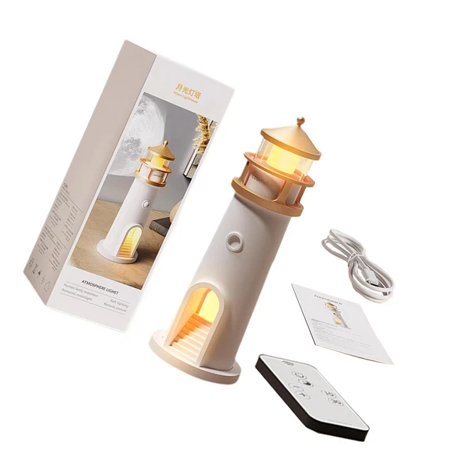 LIGHTHOUSE SHAPED LIGHT Moonlight Projection Lamp for Tabletop ...