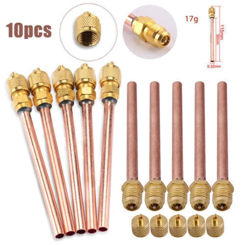 10X AIR CONDITIONER Refrigeration Access Valves Copper Tube Filling ...