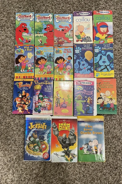 KID SHOWS/ MOVIES Vhs Tapes Lot Of 18 Clifford, Cailou , Veggietales ...
