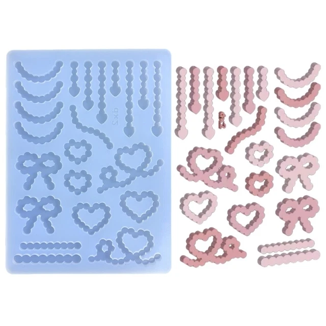 RESIN QUICKSAND CRAFT Heart Color Strip Resin Shaker Filler Mold ...