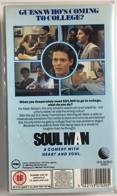 SOUL MAN (1986) VHS PAL 1986 New World Video Release Videocassette Tape ...