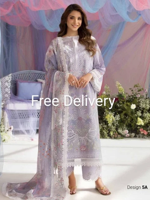 💯 SOBIA NAZIR Embroidered 2025 Eid Lawn Iznik Maria B Mushq Qalamkar ...