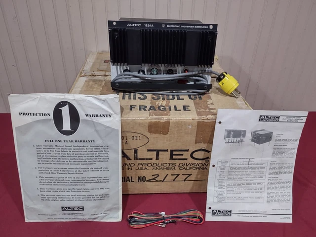 ALTEC LANSING 1224A Bi Amplifier W/Crossover New Open Box-Ships Fast ...