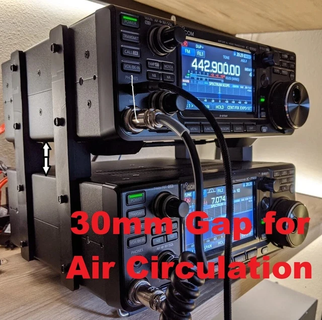 ICOM IC-7300/IC9700 TRANSCEIVER Stacking Rails - Carbon Fibre Effect on ...