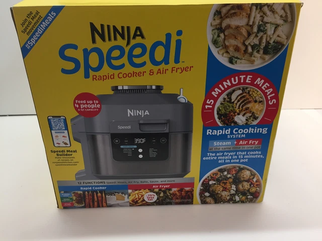 NINJA SPEEDI SF301 6-Qt 12-in-1 Rapid Cooker & Air Fryer, Sea Salt Gray ...