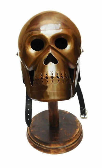 MEDIEVAL KNIGHT VIKING Replica Antique Steel Armor Skull Head Helmet ...