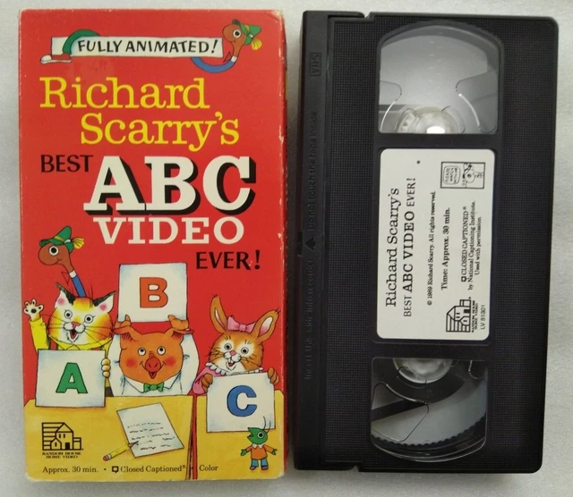 VHS RICHARD SCARRYS Best ABC Video Ever (VHS, 1997) $14.01 - PicClick CA