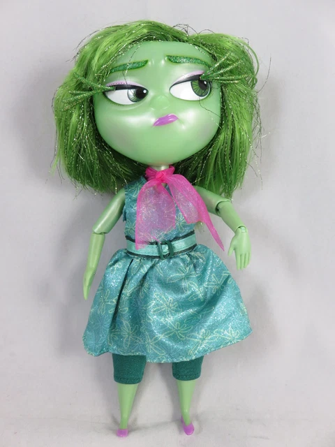 DISNEY PIXAR INSIDE Out 9" Talking Light Up Green Disgust Doll TESTED ...