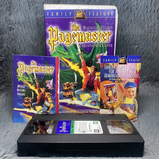THE PAGEMASTER VHS 1995 Clamshell Macaulay Culkin Christopher Lloyd ...