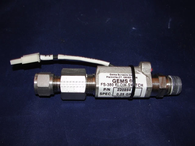 GEMS FLOW SWITCH FS-380 P/N: 220894 SPEC: 0,25 GPM EUR 51,68 - PicClick DE