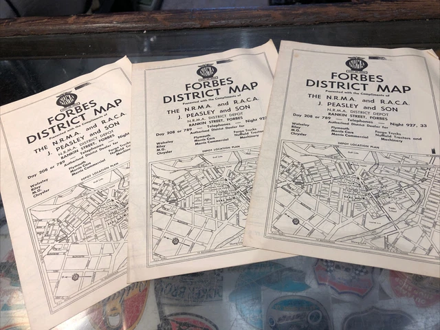 FORBES DISTRICT MAPS NRMA X 3 Vintage EUR 7,33 - PicClick FR