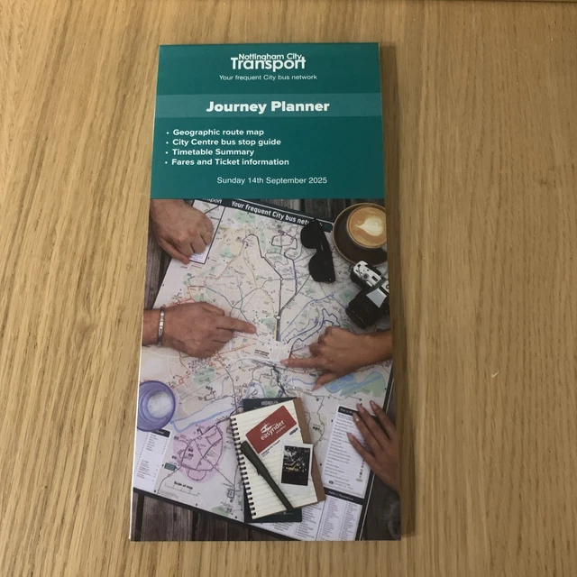 NOTTINGHAM CITY TRANSPORT Journey Planner and Route Map 14 Sept 2025 ed ...