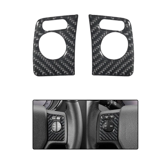 VEHICLE CARBON FIBER steering wheel Button A Frame Sticker For FORD ...