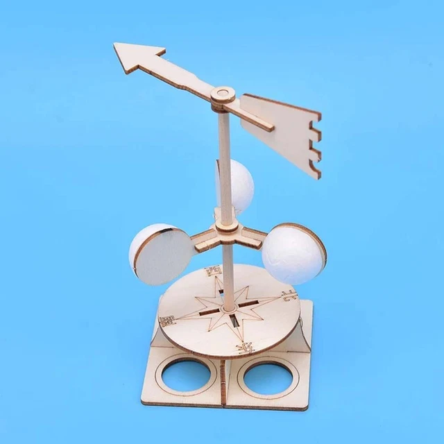 DIRECTION EXPERIMENT SCIENCE Toys Wooden DIY Wind Vane Wind Vane Model ...