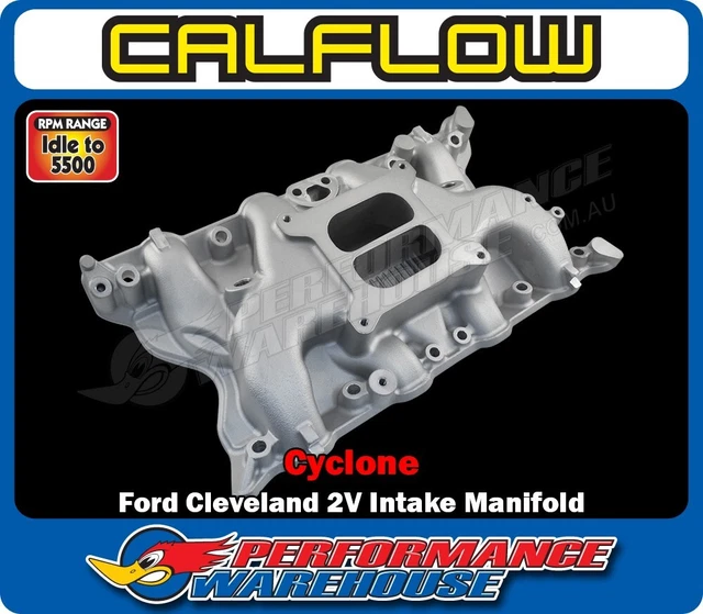CYCLONE FORD CLEVELAND 351C 2V Dual-Plane Intake Manifold, Street, CAL ...