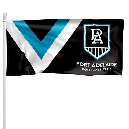PORT ADELAIDE POWER AFL Flag Pole Flag 180 by 90cms! LE EUR 43,88 ...