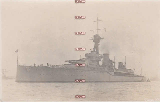 ROYAL NAVY RP Postcard. HMS "Conqueror" Battleship. WW1. Jutland. Port ...