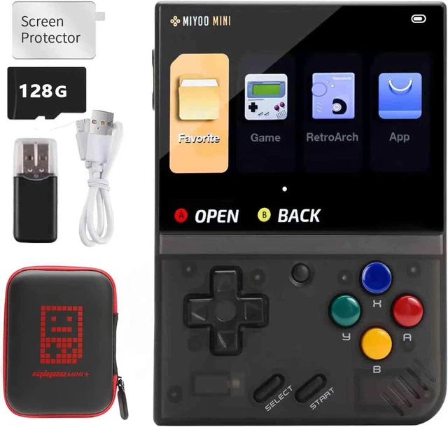 MIYOO MINI PLUS Retro Handheld-Spielekonsole WIFI mit 128 GB Karte ...