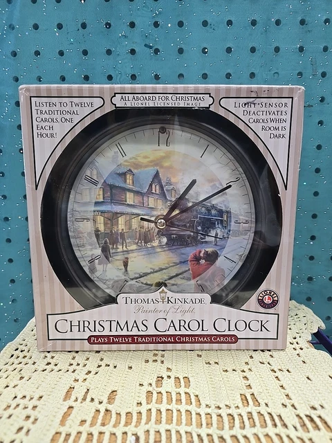 CHRISTMAS CAROL CLOCK Thomas Kinkade Painter Of Light 12 Traditional ...