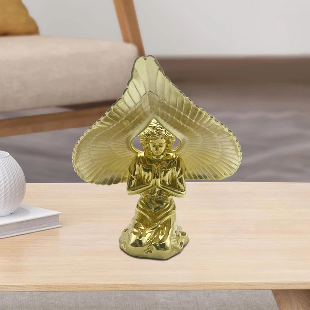 FIGURINE DE PRIÈRE D'ange, Sculpture En Métal Avec Aile, Pour La ...