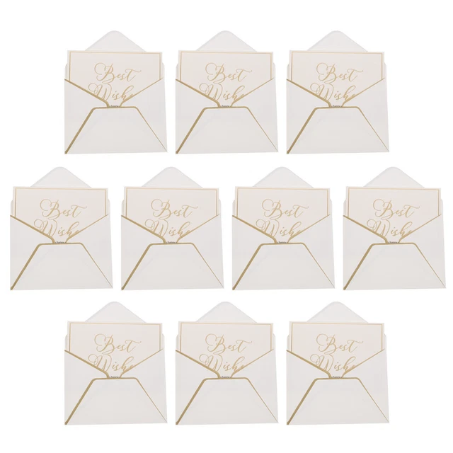 10 PZ BIGLIETTO di auguri con busta biglietti di auguri vuoti auguri ...