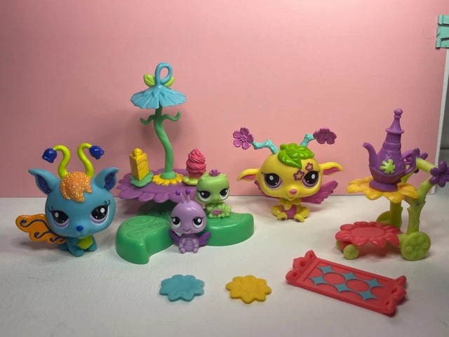 LITTLEST PET SHOP Moonlit Meadow fairy set LPS #2680 #2681 #2682 #2683 ...