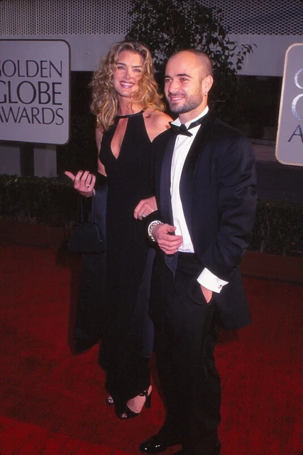 DIA BROOKE SHIELDS et Andre Agassi 1996 format Ko photographe P9-1-2-1 ...