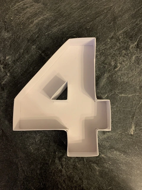 CARDBOARD FILLABLE NUMBERS 4 £6.99 - PicClick UK