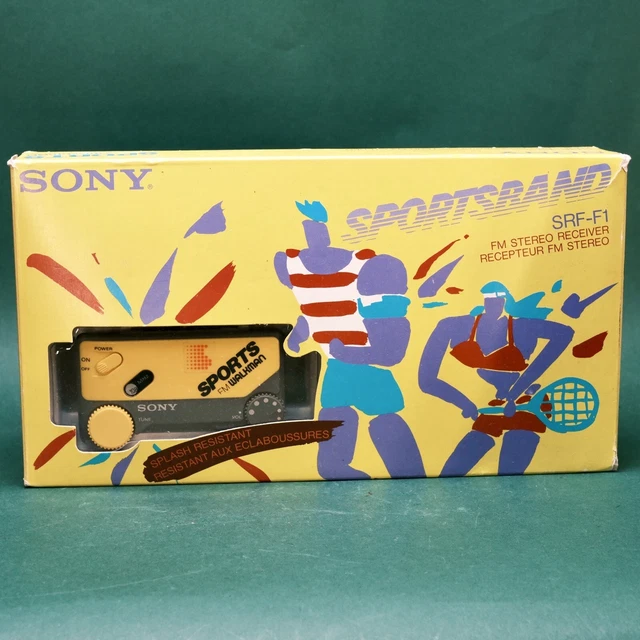 SONY SPORTS BAND Srf F1 Boxed Fm Portable Radio, iconic Mint Boxed ...
