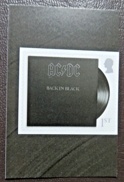 GB 2025 AC/DC BACK IN BLACK 1st CLASS BOOKLET STAMP - MNH £2.80 - PicClick UK