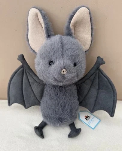 BOO! JELLYCAT BROOX Bat is Here for Halloween. A Spooky Sweet Gray ...