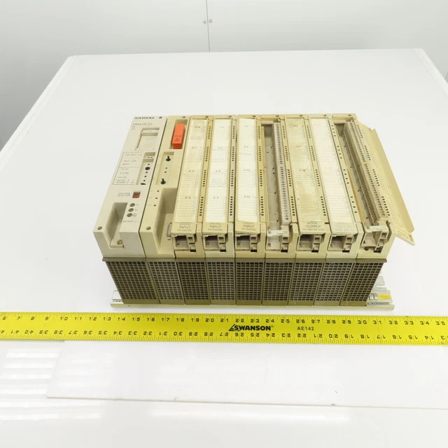 SIEMENS SIMATIC S5 PLC Rack Chassis W/3 Inputs & 3 Outputs 115/220VAC £ ...