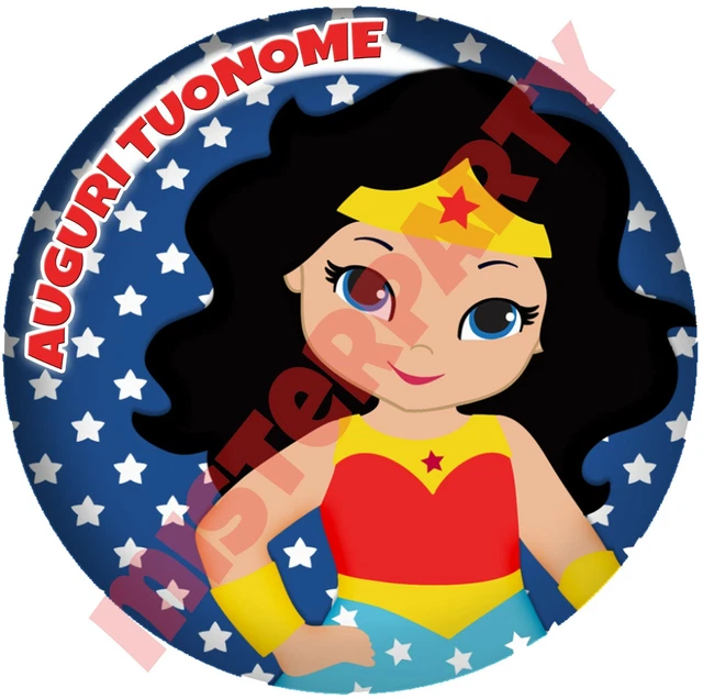 CIALDA - OSTIA per torte Wonder Woman cartone Formato grande A3 cm. 28 ...