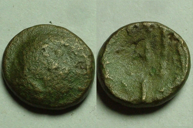RARE GENUINE ANCIENT Greek coin Zeus Trident Philip V & Perseus 185 BC ...