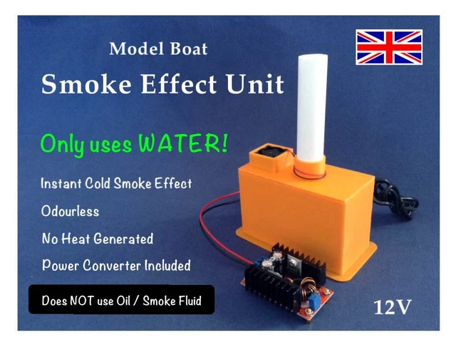 MODEL BOAT SMOKE Effect Unit V1 12v - Uses Water (No Oil / Smoke Fluid ...