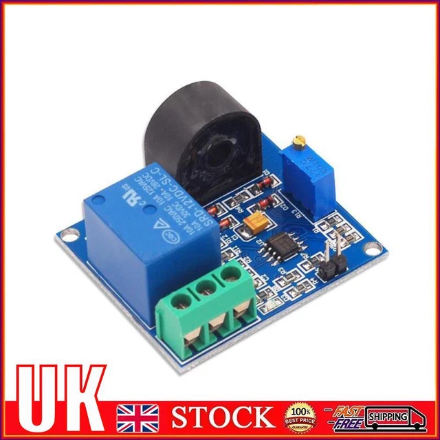 CURRENT DETECTION SENSOR Module 5A Relay Overcurrent Over-Current ...