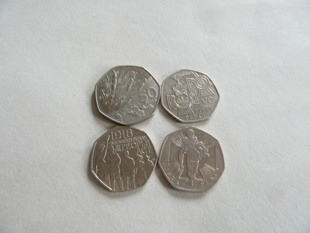 LARGE 50P COIN Battle Of Britain D Day Landing,Victoria Cross, Wounded ...