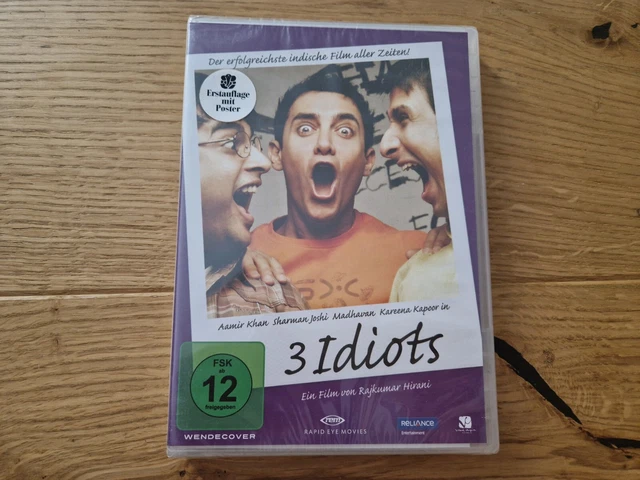 3 IDIOTS DVD Neu in Folie ungeöffnet Bollywood Film Erstauflage mit ...