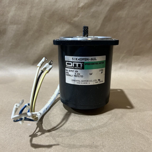 ORIENTAL MOTOR 5IK40RGN-AUL Speed Control Induction Motor 40W .65A 4P ...