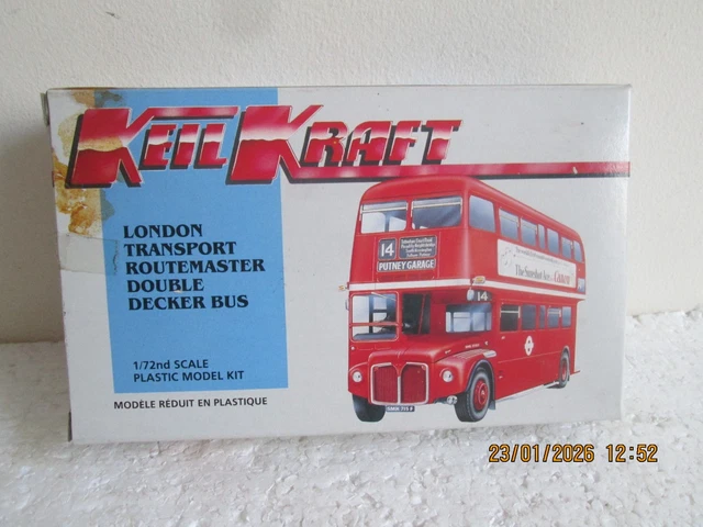 1/72 KEIL KRAFT LONDON TRANSPORT ROUTEMASTER DOUBLE DECKER BUS see des ...