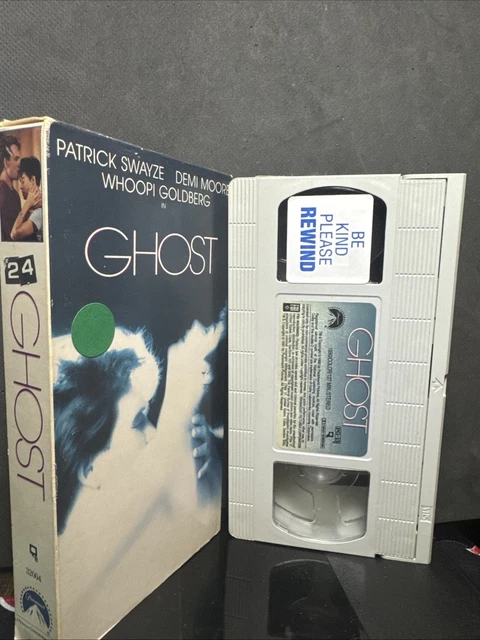 GHOST VHS (RARE White VHS) Patrick Swayze Whoopi Goldberg Demi Moore ...