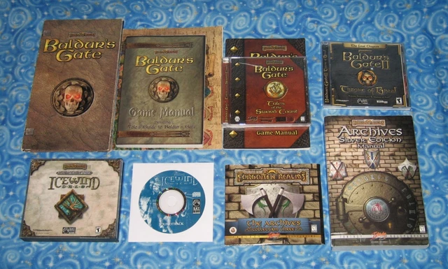 VINTAGE D&D FORGOTTEN Realms PC CD Rom Video Game Software Baldurs Gate ...